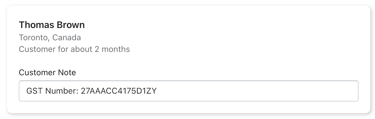 Inclure le numéro de GST de vos clients - Sufio pour Shopify